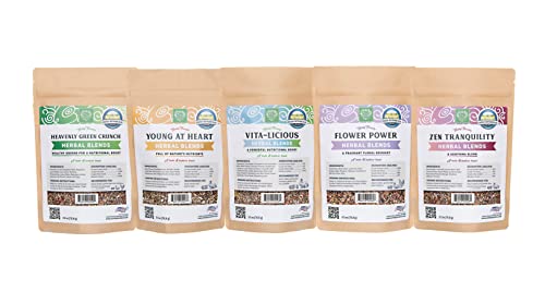 Small Pet Select - Herbal Sampler, Natural Herbal Treats for Rabbits, Guinea Pigs, and Other Small Animals, Five Flavors, 2.5oz Each