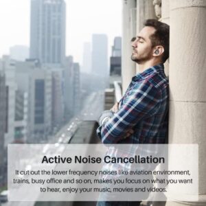 TOZO NC9 Hybrid Active Noise Cancelling Wireless Earbuds Black & TOZO NC9 Protective Silicone Case Black