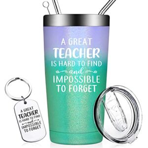 doearte teacher appreciation gifts - teacher gifts for women - perfect christmas, thank you, birthday, week gifts for teachers - best teacher gifts from student - 20oz teacher tumbler