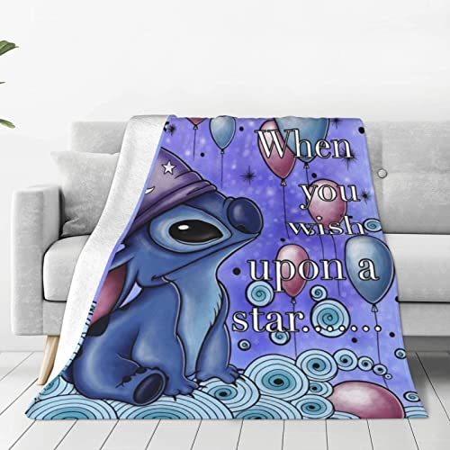 Cartoon Blanket 50"X40",Flannel Throw Blanket Ultra Soft Warm Plush Bedding for Couch Bed Living Room Sofa