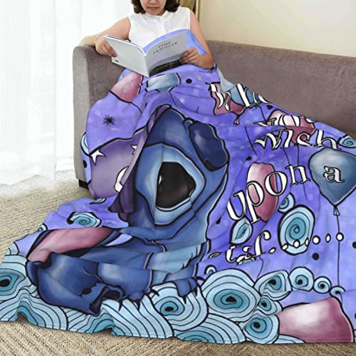 Cartoon Blanket 50"X40",Flannel Throw Blanket Ultra Soft Warm Plush Bedding for Couch Bed Living Room Sofa