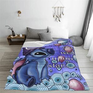 Cartoon Blanket 50"X40",Flannel Throw Blanket Ultra Soft Warm Plush Bedding for Couch Bed Living Room Sofa