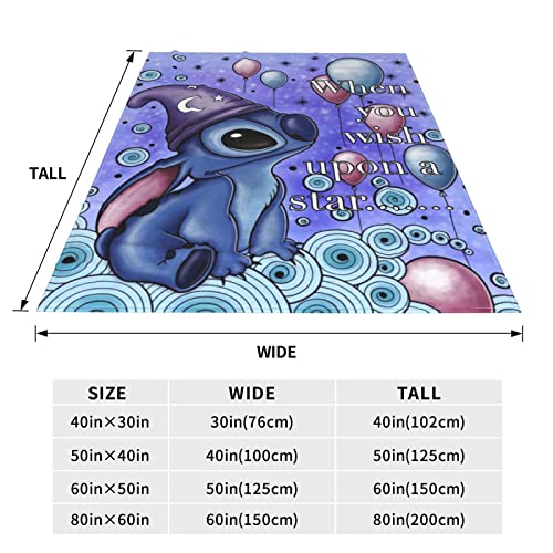 Cartoon Blanket 50"X40",Flannel Throw Blanket Ultra Soft Warm Plush Bedding for Couch Bed Living Room Sofa