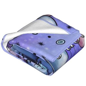 Cartoon Blanket 50"X40",Flannel Throw Blanket Ultra Soft Warm Plush Bedding for Couch Bed Living Room Sofa