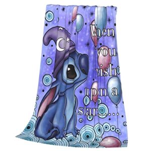 Cartoon Blanket 50"X40",Flannel Throw Blanket Ultra Soft Warm Plush Bedding for Couch Bed Living Room Sofa