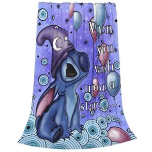 Cartoon Blanket 50"X40",Flannel Throw Blanket Ultra Soft Warm Plush Bedding for Couch Bed Living Room Sofa