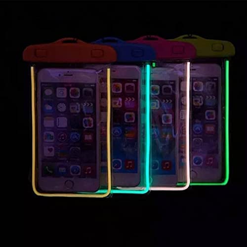 InfantLY Bright Phone Pouch, 6.9 Inch Underwater Cellphone Case Dry Bag InfantLY Bright Phone Pocket Protect Case with Luminous Ornament Strip & Detachable Lanyard Clear