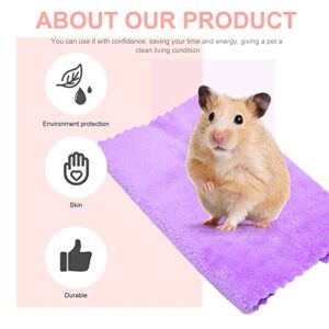 Remerry 40 Pieces Guinea Pigs Blankets Hamster Fleece Cage Liners Soft Guinea Pig Bedding Cage Liner Small Animal Blanket Bathe Towels Sleep Bedding (29.5 x 13.8 inches)