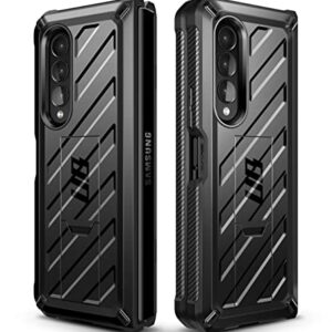 SUPCASE Unicorn Beetle Case for Galaxy Z Fold 4 5G (2022), [Rugged Belt Clip] Shockproof Protective Case with Built-in Screen Protector & Kickstand (Black)