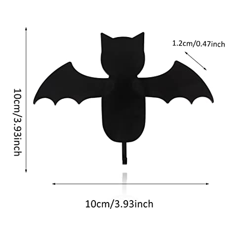 HyzaPhix Adhesive Hooks Decorative Wall Hooks Hanging CreativeTowel Hooks Funny Bat Key Holder for Bedroom, Kitchen, Restroom, Bathroom, Home Decoration (bat)