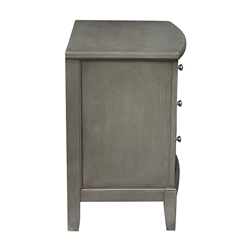 Lexicon Baylor 3-Drawer Nightstand, Gray