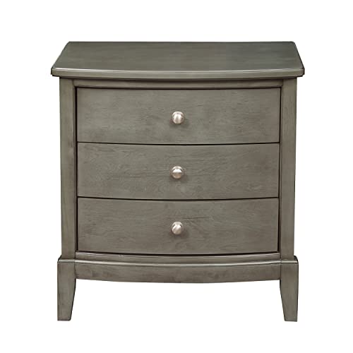 Lexicon Baylor 3-Drawer Nightstand, Gray