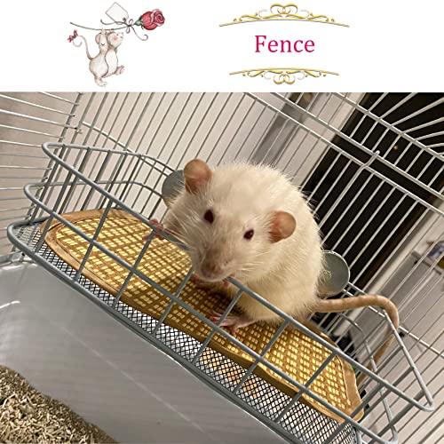 Rat Cage Platform Accessories Hanging Rat Ledge Metal Ferret Hammock Squirrel Cage Bed Small Animal Habitat for Hamster, Sugar Glider, Rat- Blue