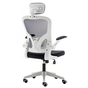 HOUSENLuxury Ergonomic Office Chair,Adjustable Height/Tilt Computer Desk Chair with Lumbar Support Armrest and Headrest,360-Degree Swivel Home Office Chair, 300Lb Capacity White