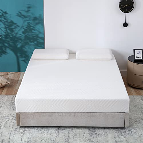 Queen Size Mattress in a Box, 8 inch Bed Mattresses, Cooling Gel Green Tea Memory Foam, Medium Firm