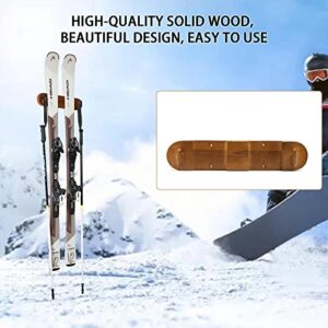 Jeereal Ski Wall Display Rack,Wall Ski Rack Ski Rack for Garage Wall , Timber Wall Mounted Ski Rack Skis Storage