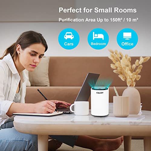 Calody Air Purifiers for Bedroom Home, Car air purifier Ionizer, 15 Million Negative Ions for Smokers, 30dB Quiet Portable Ionic Air Purifiers, Helps Alleviate Allergies, Dust, Smoke and more — Ideal for Traveling, Home, and Office Use