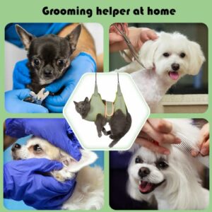 Guzekier Pet Cat Grooming Hammock Harness for Cats & Dogs, Dog Grooming for Sling, Cat Grooming Bag Nail Covers caps, Dog Hammock with Nail Clippers/Trimmer, Nail File…