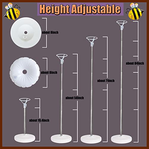 Adjustable Balloon Column Stand Kit for Floor- Set of 2,Base and Telescopic Pole,Balloon Tower Backdrop Decoration for Wedding, Baby Shower, Birthday Party, or Bachelorette Parties