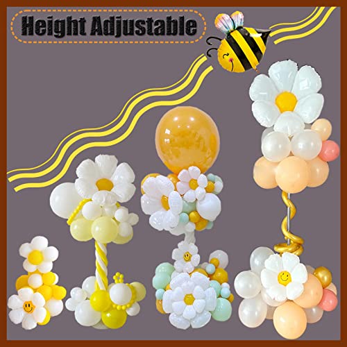 Adjustable Balloon Column Stand Kit for Floor- Set of 2,Base and Telescopic Pole,Balloon Tower Backdrop Decoration for Wedding, Baby Shower, Birthday Party, or Bachelorette Parties