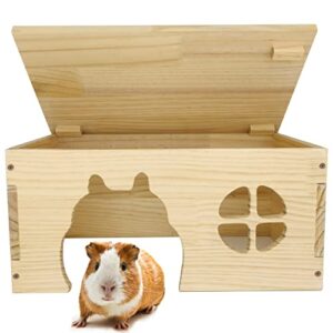 wooden guinea pig hideout, chinchilla house, baby rabbit house, dwarf bunny hut hideout wood, small animal hideout for rats, hedgehog