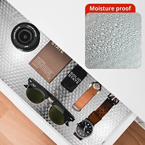 HengDu Kitchen PVC Self-Adhesive Wallpaper，Oil-Proof Foil Wall Sticker, Kitchen Backsplash Stickers,Silver Color Aluminum Foil Oil Resistant,(Silver Rhombus Pattern) 15.7X197 in(0.4 * 5M)