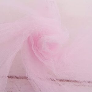 Threadart Premium Soft Tulle Mega Roll - 6 x 100 Yards (300ft) Fabric - for Wedding, Parties, Costumes, and Decoration - Light Pink