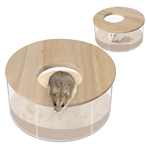 Large Hamster Sand Bath Box, Transparent Acrylic Sand Bath Box and Hamster Bathroom, Hamster Home and Hamster Accessories