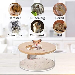 Large Hamster Sand Bath Box, Transparent Acrylic Sand Bath Box and Hamster Bathroom, Hamster Home and Hamster Accessories