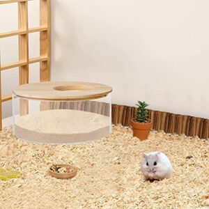 Large Hamster Sand Bath Box, Transparent Acrylic Sand Bath Box and Hamster Bathroom, Hamster Home and Hamster Accessories