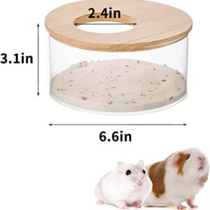 Large Hamster Sand Bath Box, Transparent Acrylic Sand Bath Box and Hamster Bathroom, Hamster Home and Hamster Accessories