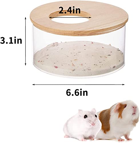 Large Hamster Sand Bath Box, Transparent Acrylic Sand Bath Box and Hamster Bathroom, Hamster Home and Hamster Accessories