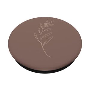 Desert Taupe Boho Botanical Wildflowers PopSockets Swappable PopGrip