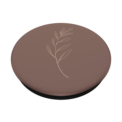 Desert Taupe Boho Botanical Wildflowers PopSockets Swappable PopGrip