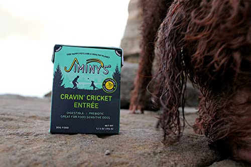 Jiminy's Cravin' Cricket Entree - Wet Dog Food, Insect Dog Food, Gluten-Free, Prebiotic, 100% Made in The USA, Sustainable, Recyclable Packaging, Organic Dog Food - 12.5 Oz (Pack of 6)