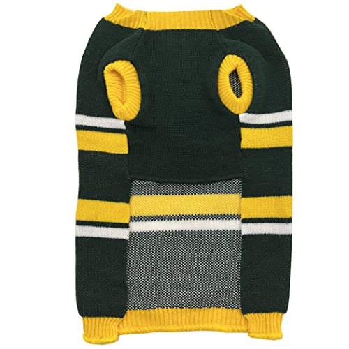 Pets First NFL Green Bay Packers Dog Sweater, Size Small. Warm and Cozy Knit Pet Sweater with NFL Team Logo, Best Puppy Sweater for Large and Small Dogs, Team Color (GBP-4179-SM)