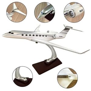 12.2” 1:100-Scale Model Jet Model Airplane Gulfstream G650 Model Lite Collectibles Alloy Resin Airplane Models Plane Models Diecast for Collection or Gift Ornament