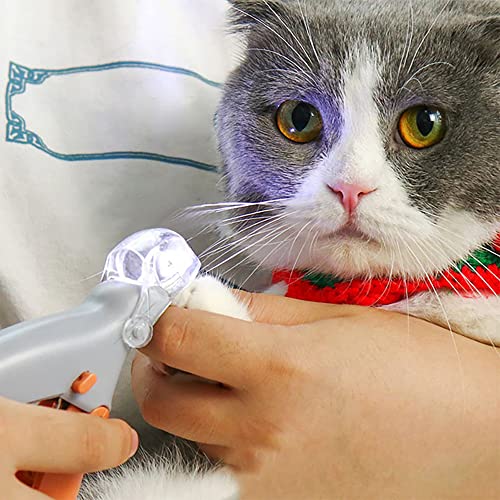 Dog Nail Clipper with Bright LED Light, Pet nail Trimmer with Safety Guard for the Nails Bloodline, Sharp blade Nail Trimmers Grooming tool for Dog and Cat