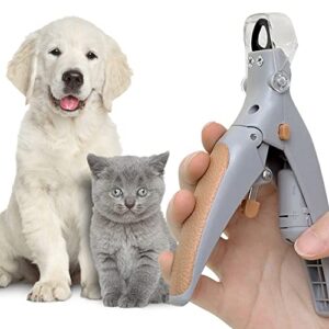 Dog Nail Clipper with Bright LED Light, Pet nail Trimmer with Safety Guard for the Nails Bloodline, Sharp blade Nail Trimmers Grooming tool for Dog and Cat