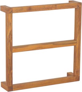 manada wall mount teak towel rack