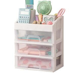 mlafe kawaii organizer kawaii cosmetic storage box kawaii drawer storage box cute storage box cute organizer (four-story)