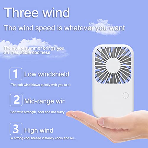 Aozhen Portable Handheld Fan USB Rechargeable Mini Fan Battery Operated Small Hand Held Fans 3 Speeds Adjustable Personal Desk Fan for Kitchen, Office, Outdoor