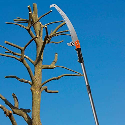 Walensee Pole Saws for Tree Trimming 14 FT Lightweight Manual Stainless Steel Extension High Pole Pruning Pole Saw with Blade for Trimmer Branches Pole Cutter Pole Pruner at Forestry Yard Garden Patio