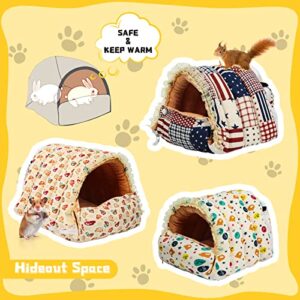 Bonjin Hamster Guinea Pig Supplies Bed Accessories House, Cozy Bed House Cusion Fleece Hut Hanging Hammock, Cute Toy Nest for Small Animal Mice, Hedgehog Cage Supplies Chinchilla Ferret Rat Gerbil