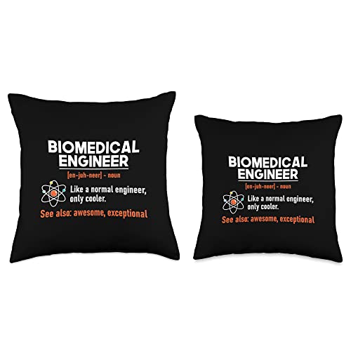 Biomedical Engineer Shirts Biomedical Engineer-Biomed Bioengineering Scientist BME Throw Pillow, 16x16, Multicolor