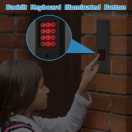 Garage Door Opener Keypad Universal,Wireless Keyless Entry Keypad,Works with Chamberlain, LiftMaster, Craftsman,Linear Multi-Code,Stanley and More, Control Upto 2 Doors with one keypad