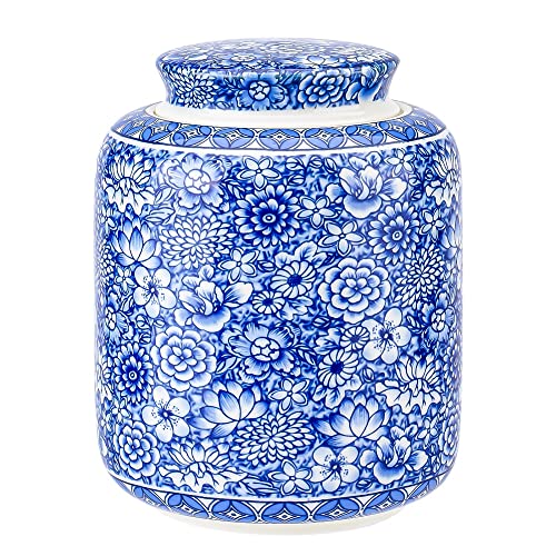 No Name No Seal Ginger Jar Decorative Jar Ancient Chinese Imperial Enamel Porcelain (Small, Blue,White)