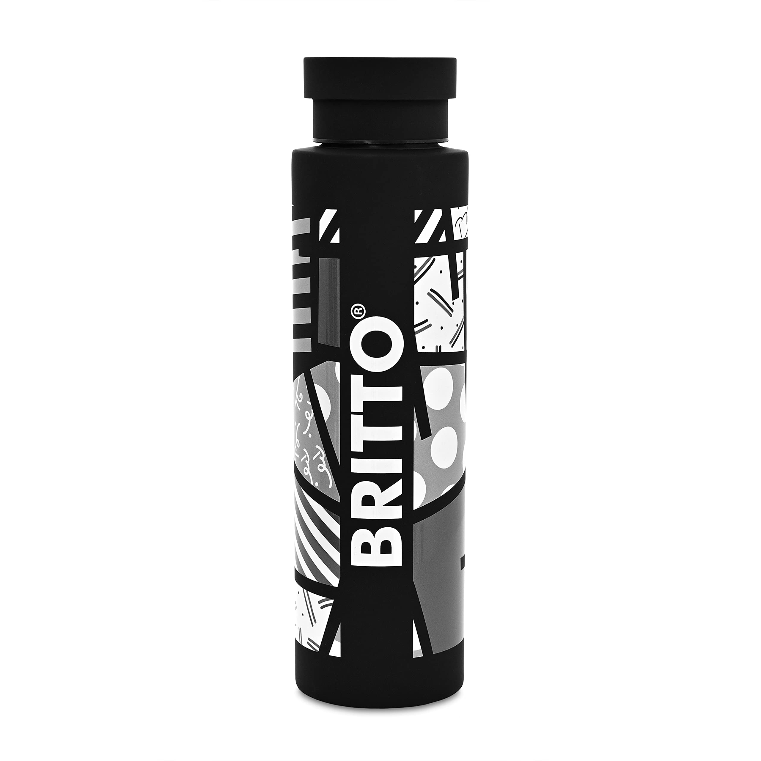 BRITTO Romero 25oz Insulated Water Bottle, Stainless Steel, Black Landscape - Black'