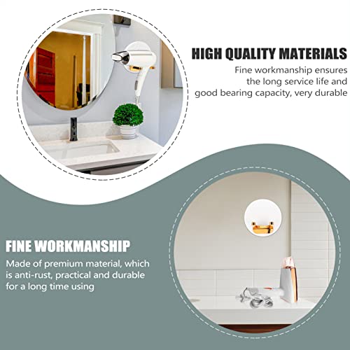 Cabilock Wall Mount Clothes Rack Hairdryer Holder Hair Dryer Holder, Hair Dryer Holder Hair Rack Hair Dryer Rack Wall Mounted Self- Hair Dryer Wall Holder Folding Bracket