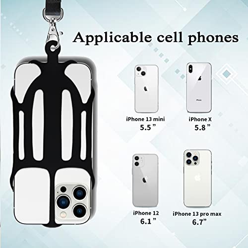 HOTEMIA Silicone Mobile Cell Phone Lanyards Neck Strap Holde Necklace Sling for Smartphone (1 Pack)